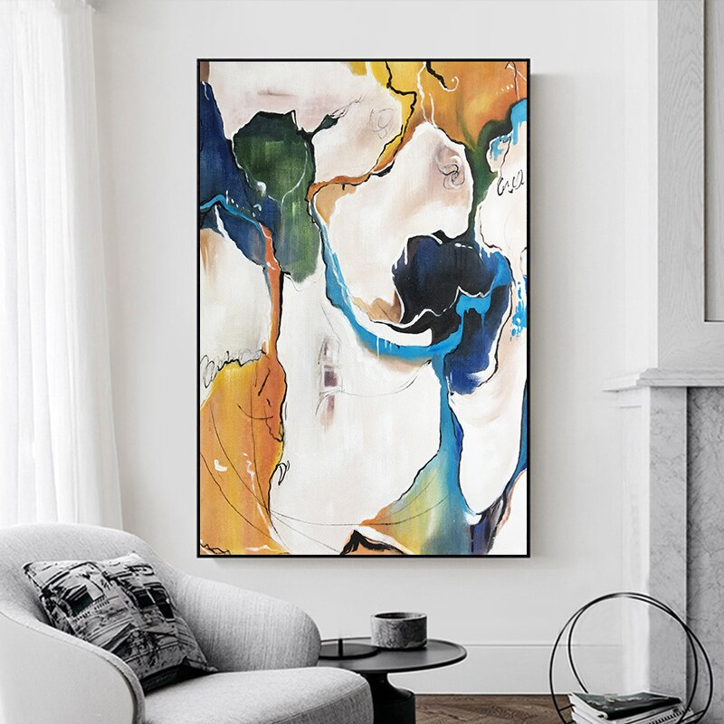 Abstract Modern Oil and Acrylic Canvas Paintings – The Urban Narrative